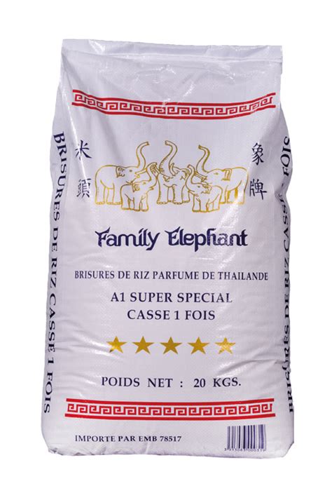 Brisures De Riz Cassé 2 Fois Thaïlande 20kg Michel Côme