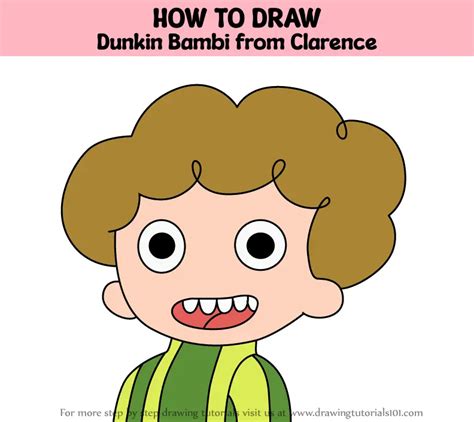 How To Draw Dunkin Bambi From Clarence Clarence Step By Step