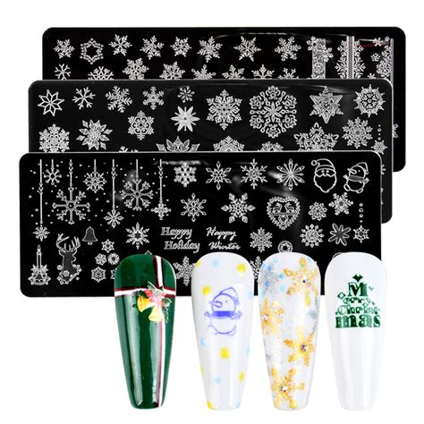 Badu Bg Плоча за щамповане на нокти Цвете Животно Дантела Нова година Весела Коледа Дизайн