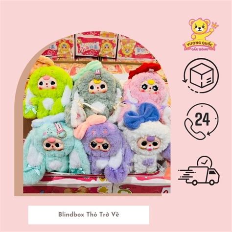 Blindbox Thỏ Trở Về Hộp Mù Dễ Thương Bí Ẩn Vương Quốc Gấu Bông