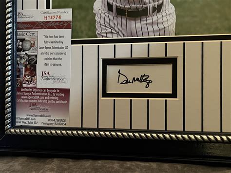 Don Mattingly Autograph 3 X 5 Index Index Card Matted Framed Jsa Coa Sidelineswap