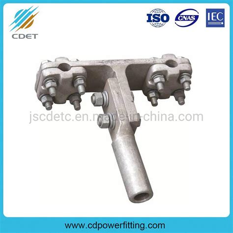 Compression Bolted Type Terminal Tee Clamp For Double Condcutor Tee