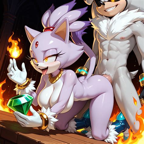 Rule 34 1boy Ai Ai Art Ai Generated Blaze The Cat Cat Ears Cat Tail