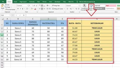 Rumus Excel Untuk Mengisi Keterangan Cara Membuat Keterangan Lunas Dengan Rumus If Excel