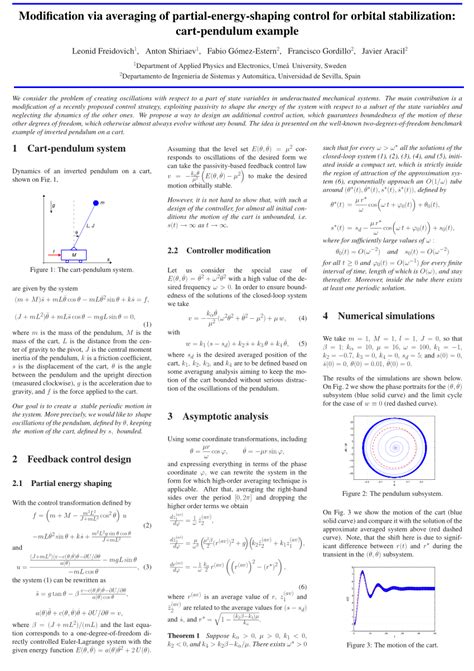 Pdf Modification Via Averaging Of Partial Energy Shaping Control For