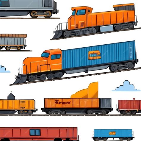 Premium Photo Logistic By Train Icons Rail Logistics Symbols Train