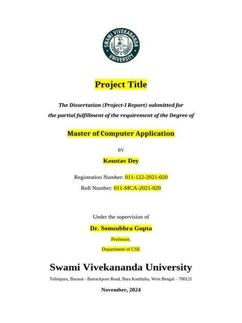 Mcaproject Format Pdf Gratitude