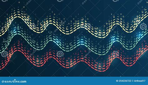 Sorting A Large Amount Of Data On A Dark Background Big Data Visualization Futuristic Network