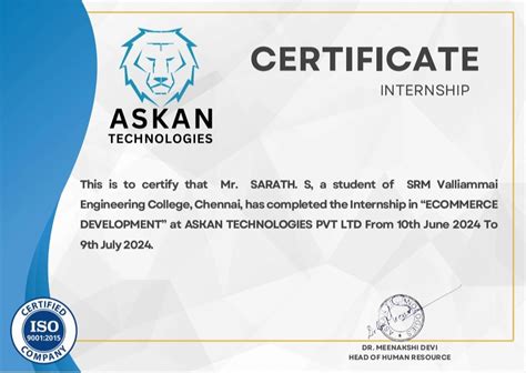 Sarath Sarath On Linkedin Internship Ecommerce Webdevelopment Askantechnologies Learning