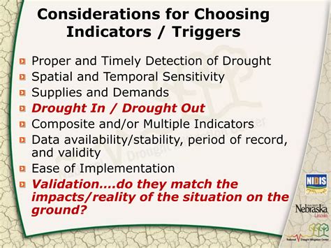 Overview Of Drought Indicators And Their Application In The Context Of A Drought Early Warning