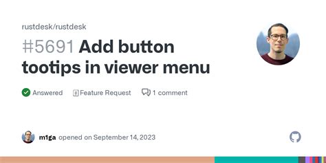 Add Button Tootips In Viewer Menu · Rustdesk Rustdesk · Discussion