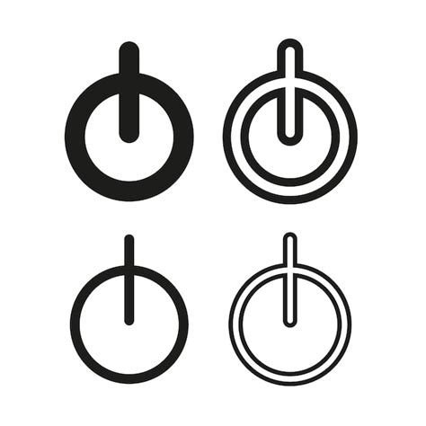 전원 켜기 또는 끄기 아이콘 벡터 그림 종료 프리미엄 벡터