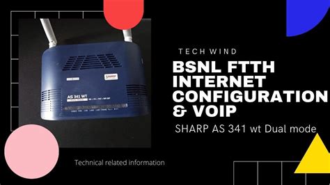 Sharp As 341 Wt Dual Mode Configuration For Bsnl Ftth Internet