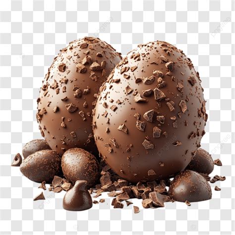 투명한 배경의 축제 디자인을 위한 부스러기와 미니 초콜릿이 포함된 3d 초콜릿 부활절 달걀 초콜릿 부활절 달걀 부활절 달걀 디자인 축제 초콜릿 달걀 Png 일러스트 및