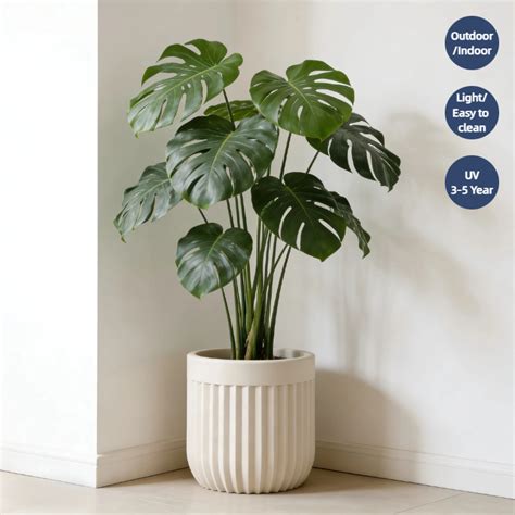 Matte Vertical Grooved Round Plastic Planter Pot Pe3 Sizesnested