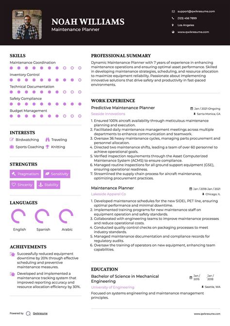 10 Maintenance Planner Resume Samples And Templates For 2025