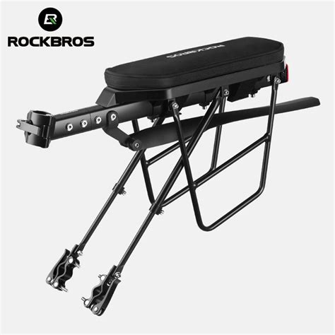 Rockbros 자전거 수하물 캐리어 알루미늄 합금 선반 Mtb 사이클링 자전거 프론트 랙 미등 시트 포스트 백 홀더 스탠드