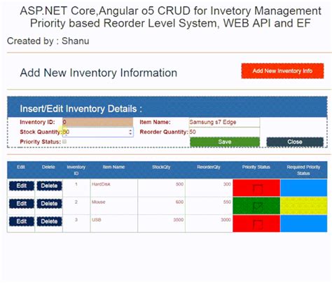 Angular5 Aspnet Core Crud For Inventory Management Using Ef And Web