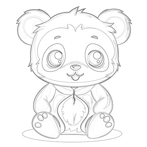 Розмальовки Аніме Легкі Розмальовки Мімі Панда