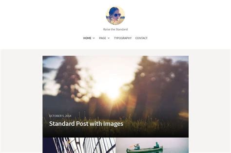 New Standard Wordpress Theme Sidebar Width Layout Designed Blog