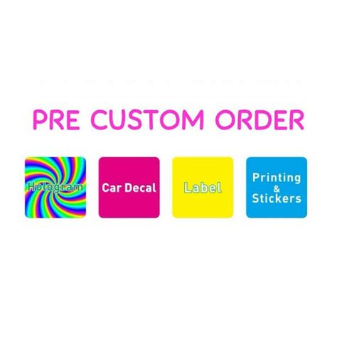 Pre Order Custom Hologram Stickers Sequential Numbering With Logo