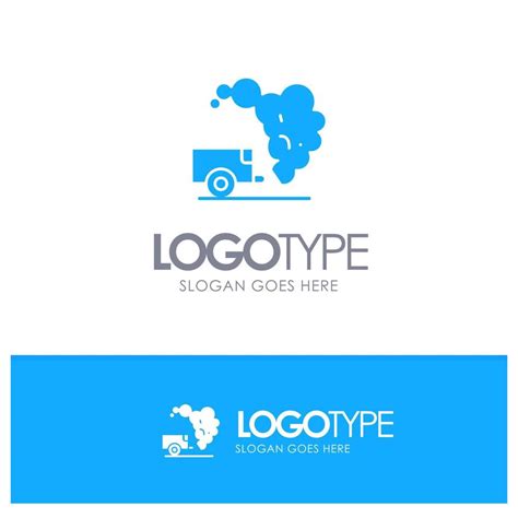 Dump Environment Garbage Pollution Blue Solid Logo With Place For Tagline 14423926 Vector Art At