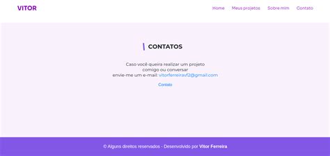 Github Vitorvfportfolio Portfólio Feito Com Html Css Bootstrap E Javascript