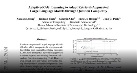 Paper Page Adaptive Rag Learning To Adapt Retrieval Augmented Large Language Models Through