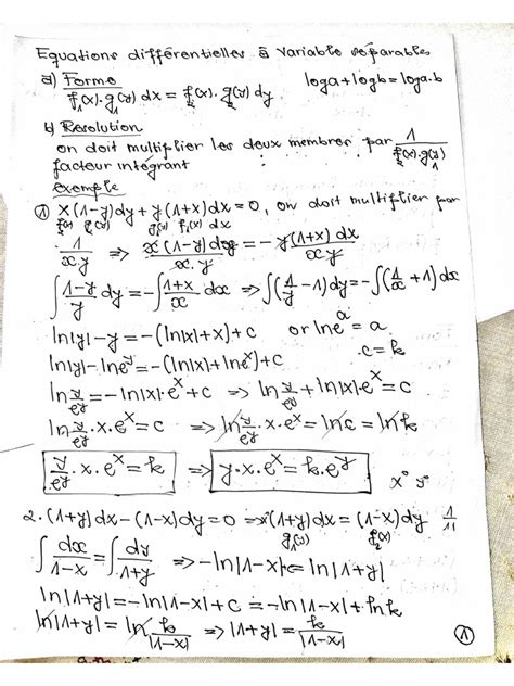 Équation Différentielle Solution Pdf
