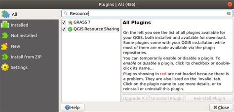 Installing The Plugin Qgis Resource Sharing 130 Dev Documentation