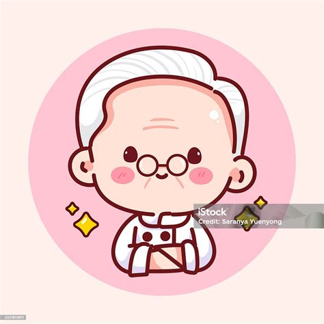 진지한 만화 요리사 할아버지 접힌 팔짱을 가진 손으로 그린 벡터 일러스트 레이 션 가정 주방에 대한 스톡 벡터 아트 및 기타 이미지 가정 주방 가정의 방 국가