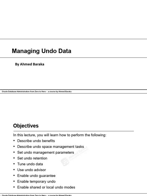 Managing Undo Data Pdf