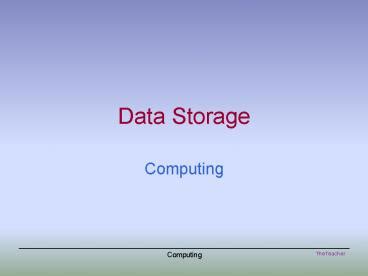 Data Storage Presentation Free To View