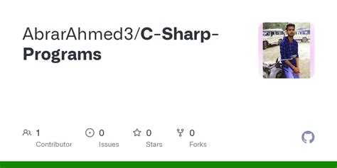 Github Abrarahmed3c Sharp Programs