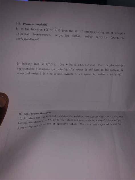 Solved II1 Prove Or Explain 8 Is The Function F X X 2x 1 Chegg Com