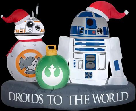 Droids To The World Star Wars Gemmy Airblown Inflatable Yard Figures