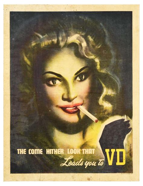 Propaganda Poster Venereal Disease Look Vd Std Wwii Origina