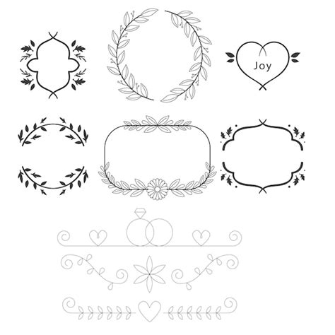 I Love You라는 문구가 새겨진 프레임의 흑백 사진 프리미엄 벡터