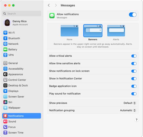 Change Notifications Settings On Mac Apple Support