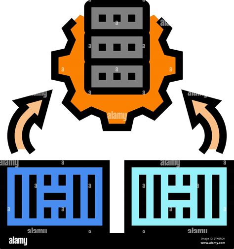 Container Orchestration Data Center Color Icon Vector Illustration Container Orchestration Data Center Color Icon Vector Illustration