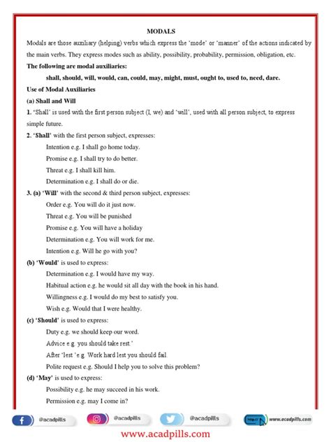 Modals Pdf Grammatical Number Semantic Units