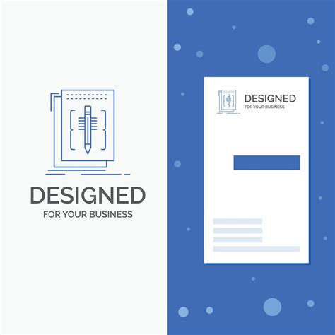 business logo for code edit editor language program vertical blue business visiting card