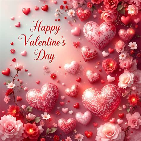 Romantic Heart Designs For Valentine S Day Stock Illustration