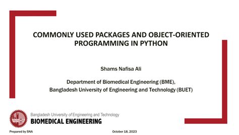 Pdf Commonly Used Packages And Object Oriented Programming In Python