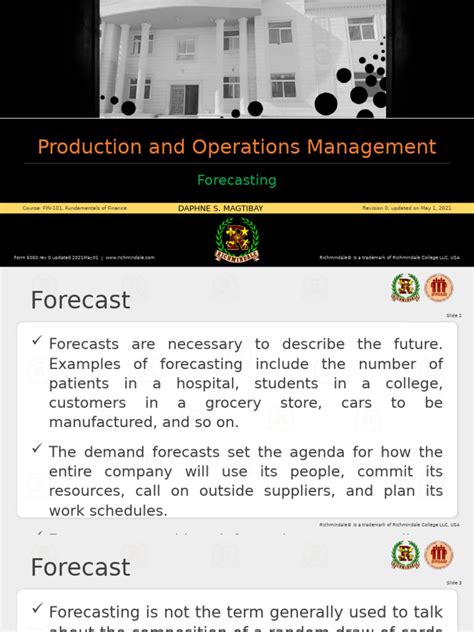 3 forecasting pdf forecasting moving average