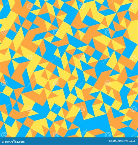 Illustration Of Geometric Mosaic Pattern With Colorful Gradient Triangles Stock Illustration