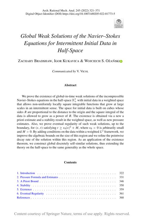 Global Weak Solutions Of The Navier Stokes Equations For Intermittent Initial Data In Half Space