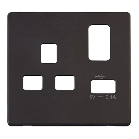 Click Definity Usb Cover Plate Scp471bk At Uk Electrical Supplies