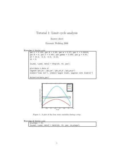 Tutorial 1 Limit Cycle Analysis