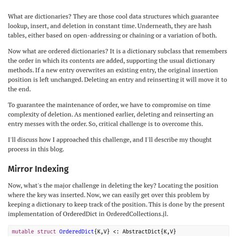 Ordered Dictionary An Alternative Approach Nextjournal